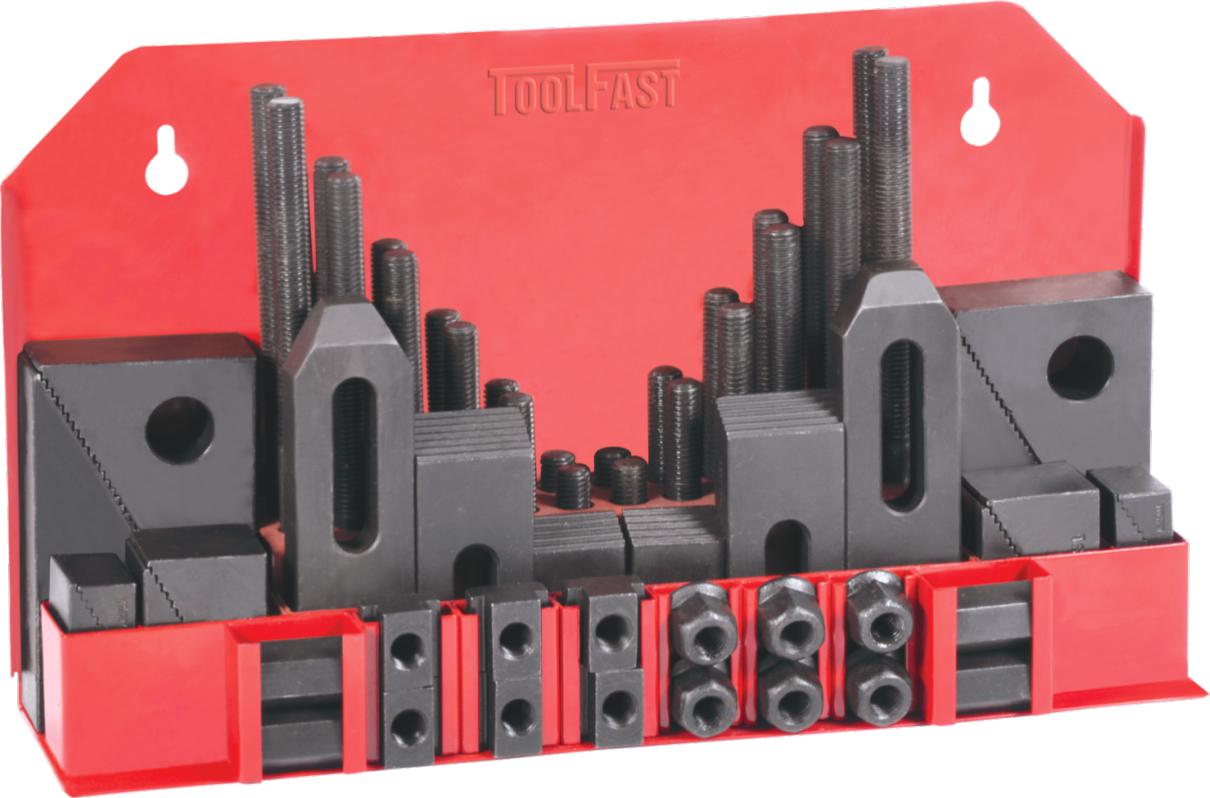 Clamping Kit - 58 Piece (With Step Blocks & Stepped Strap Clamps) : TC