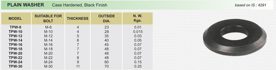Plain Washer : TPW